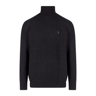 Ralph Lauren Homme, Pulls, Noir, Taille: XS Pull Col Roul&eacute; Noir Aw23