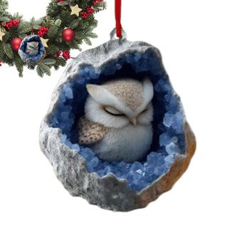 Generic Feiertagsanh&auml;nger - 4-Zoll-Acrylst&uuml;ck, Tier-im-Loch-Thema, Gl&auml;nzende Saisonale Dekoration, Lebhafter Flacher Figurenanh&auml;nger | F&uuml;r Baum, Zuhause, Fens