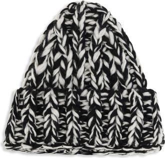 Ami UBO012AK0022 Wool Knit XXL Beanie - Black