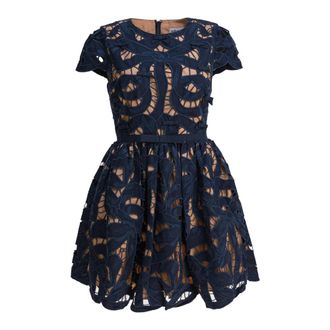 Self Portrait Blaues Schleifen besticktes Minikleid - - Dresses - Damen - Blau - XS