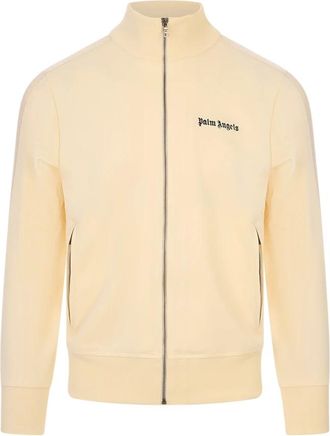Palm Angels Homme, Sweatshirts et sweats &agrave; capuche, Beige, Taille: XL Classic Logo Track Top
