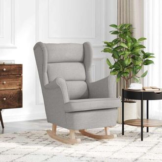 vidaXL Vidaxl - Chaise &agrave; bascule gris nuage 74x90x102 cm tissu