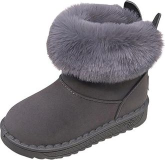 Generic Bottes de neige dhiver pour femme - Plateformes mi-mollet - Doublure en daim - Fermeture &eacute;clair lat&eacute;rale - Talon &eacute;pais - Bout rond - Sangles &agrave; boucle 