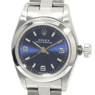 Rolex Pre-owned Metal montres - Femme - Pre-owned - Bleu - Taille: ONE Size