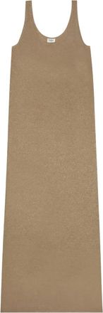 Saint Laurent Gestricktes Maxikleid - Nude