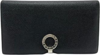 Bulgari Portefeuille long vintage doccasion (bi-pli) - Femme - Pre-owned - Noir - Taille: ONE Size