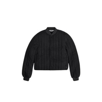 Rains Femme, Vestes, Noir, Taille: 36 FR Bomber Liner