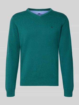 Fynch-Hatton Strickpullover mit Label-Strickerei