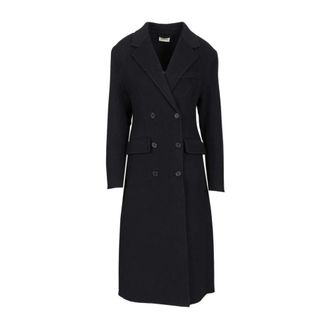 P.A.R.O.S.H. Zweireihiger Wollmantel - - Coats - Damen - Blau - S