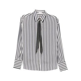 Brunello Cucinelli Chemise Mg702M2X06 - Femme - Blouses et Chemises - Gris - Taille: 40 FR