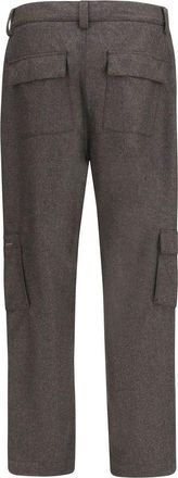 Brunello Cucinelli Virgin Wool Flannel Cargo Pants - Brown