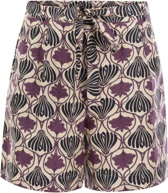 Max Mara Femme, Shorts, Multicolore, Taille: 34 FR Metello Printed Silk Fluid Short Pantalons