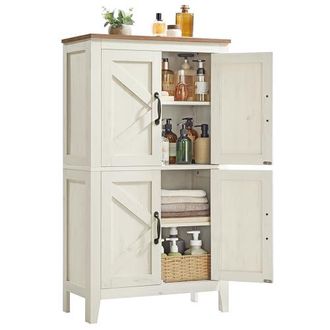 Vasagle LIRY Collection - Armoire de Rangement avec Portes de Grange, Buffet Haut, Style Ferme, pour Cuisine, Salle de Bain, Salon ou Salle &agrave; Manger, &Eacute;tag&egrave;res