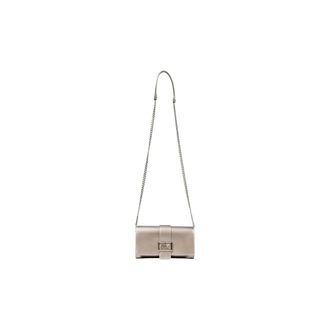 A|X Armani Exchange Femme, Sacs, Gris, Taille: ONE Size Metallic Chain Shoulder Bag
