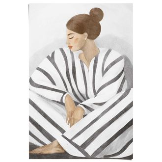 Reinders Poster, Zen-Dame grau, Schlafzimmer, Bilderdruckpapier, 91,5 x 61cm