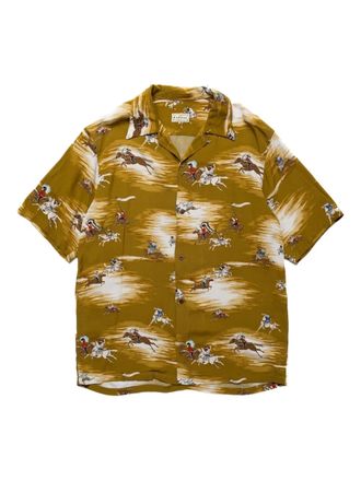 KAPITAL chemise à imprimé Kamikaze Aloha - Jaune