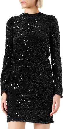 Pieces Damen Pckam Dress Kleid, Schwarz, M EU