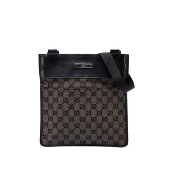 Gucci Pre-owned Sac bandouli&egrave;re en toile - Femme - Pre-owned - Brun - Taille: ONE Size