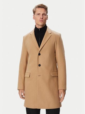 HUGO BOSS Wollmantel 50569210 Beige Slim Fit