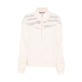 Liu Jo Femme, Sweatshirts et sweats &agrave; capuche, Beige, Taille: 40 FR SweaT-shirt zipp&eacute;