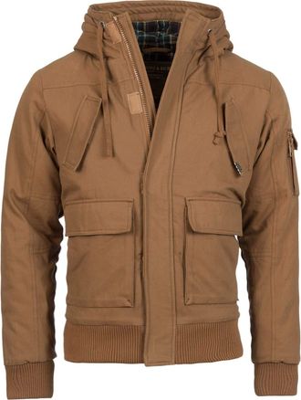 Young & Rich warme gefütterte Herren Winter Jacke Parka Mantel Winterjacke 4003, Grösse:S, Farbe:Braun