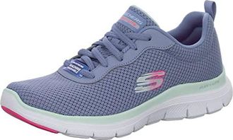 Skechers Femme Flex Appeal 4.0 Brilliant View Basket, Slate Mesh Trim, 37.5 EU