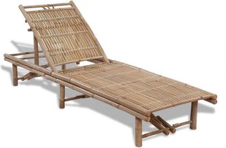 Generic Bambus-Sonnenliege, 3-Fach Verstellbar, Wetterbeständig, Verstellbare Rückenlehne, Komfort und Entspannung, Stilvoll, Spezifikationen, mit DREI Bräunu