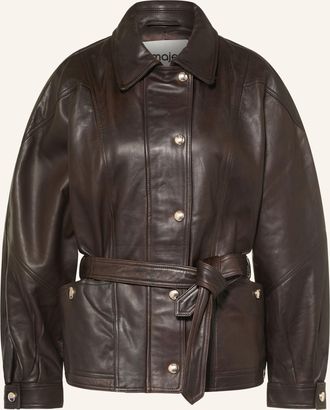 Maje Lederjacke Bianino braun