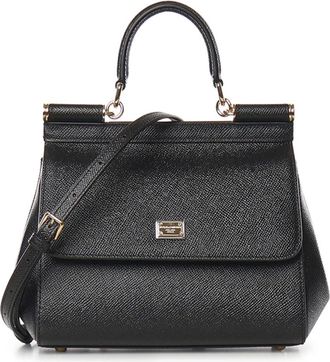 Dolce & Gabbana Femme, Sacs, Noir, Taille: ONE Size Medium Sicily Handbag