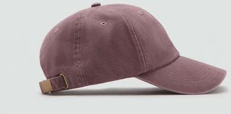 Mango Casquette unie en coton grenat - Femme - Taille unique - MANGO