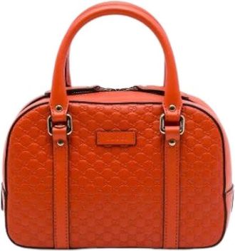 Gucci Pre-owned Cuir sacs-gucci - Femme - Pre-owned - Orange - Taille: ONE Size