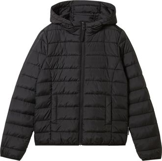 Tom Tailor Damen Lightweight Steppmantel mit Kapuze,14482 - deep Black, M