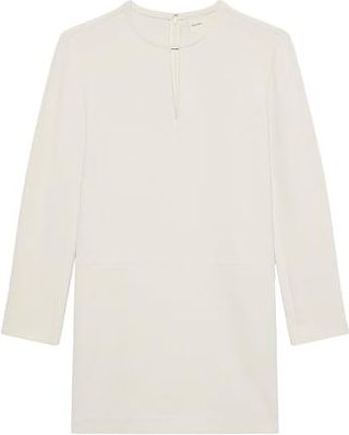 Calvin Klein kurzes Kleid mit langen &Auml;rmeln - Beige