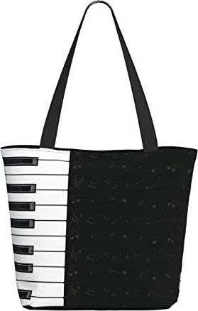 AOOEDM Sac &agrave; provisions pour dames noir-blanc-piano 13x11x7in.Le cadeau parfait pour la Saint-Valentin.Cest de la Saint-Valentin pour maman, fille, &eacute;pouse, e