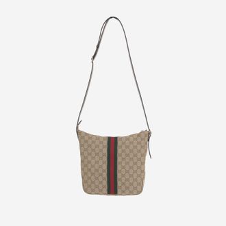 Gucci Mens Shoulder Bag Lunetta Beige Polyester