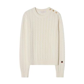 Busnel Femme, Pulls, Beige, Taille: 44 FR Tory Cable Knit Sweater