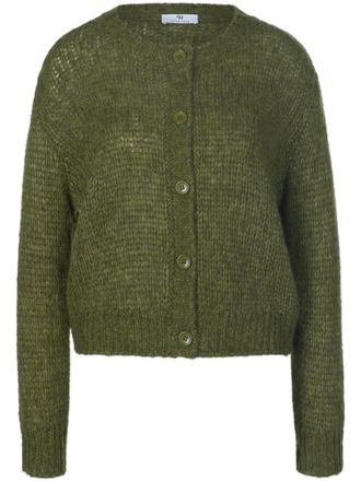 Peter Hahn Strickjacke &uuml;berschnittener Schulter Peter Hahn gr&uuml;n