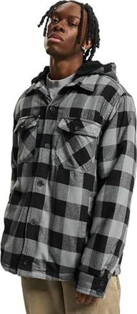 Brandit Lumber Jacket Hooded, color: blk+charco, size: 3XL
