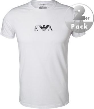 Emporio Armani Herren T-Shirts weiß Baumwolle unifarben