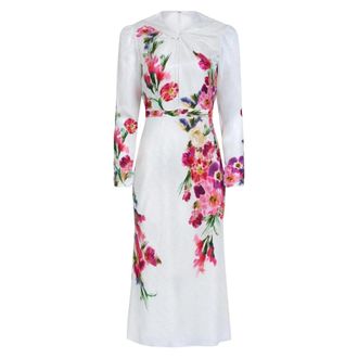 Saloni Claudia Midikleid - - Dresses - Damen - Mehrfarbig - S