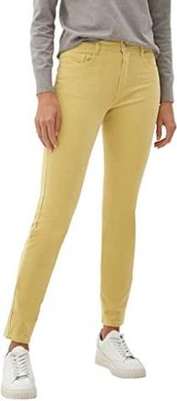 s.Oliver 2122170 Pantalon en Velours côtelé, Coupe Slim, Jaune, W46 Femme