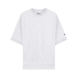 Champion Homme, Tops, Blanc, Taille: M Crewneck Short Sleeves SweaT-shirt