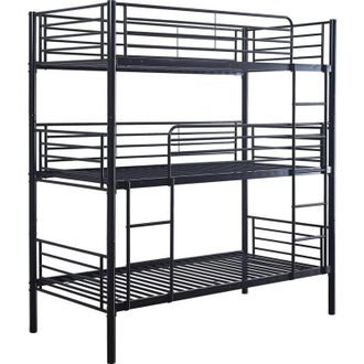 Habitat et Jardin 3-Etagenbett aus Metall HAVIN - 90 x 190 cm - Schwarz
