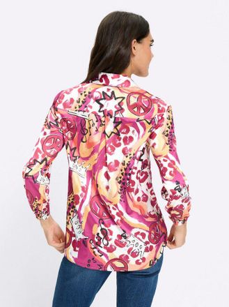 Heine Klassische Bluse Druckbluse Langarm