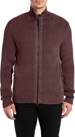 Replay Herren Uk4473 Strickjacke, 278 Plum, M EU
