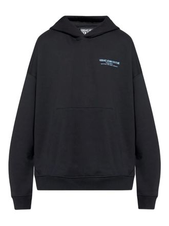Versace Jeans Couture hoodie à logo imprimé - Noir