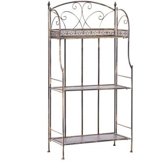 Beliani Regal VILLADOSE Metall 60 cm 30 cm Schwarz