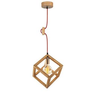 Homemania Pendelleuchte, Metall, Holz, mehrfarbig