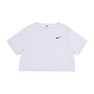 Nike Femme, Tops, Gris, Taille: 42 FR Haut en jersey côtelé