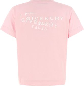 Givenchy Logo Stamp Print T-Shirt - Pink